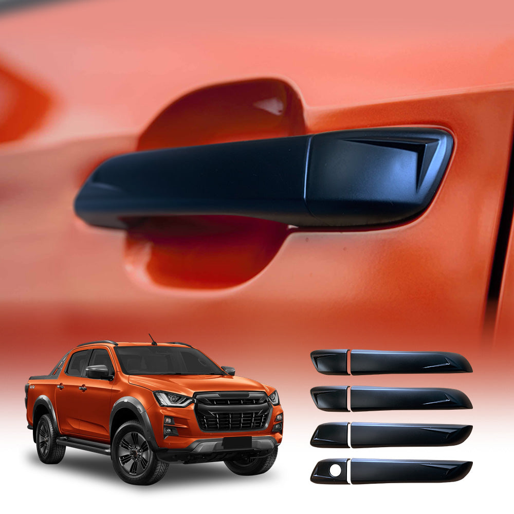 Door Handles Cover for ISUZU D-MAX DMAX Dual Cab 2020-Onwards Matt Bla ...
